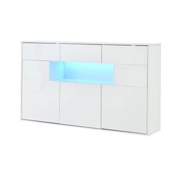 M&ouml;bel Kraft Sideboard wei&szlig; Ma&szlig;e (cm): B: 140 H: 94 &raquo; M&ouml;bel Kraft