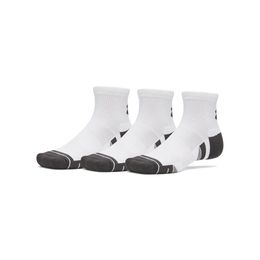Under Armour Damen Sportsocken "NEW UA PERF TECH 3PK QTR", Gr. L, schwarz-wei&szlig;, Obermaterial: 98% Polyester, 2% Elasthan, Socken, 3er-Pack, f&uuml;r