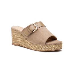 Foreverfolie Pantoletten in Khaki - 49% | Gr&ouml;&szlig;e 41 | Damen-pantoletten