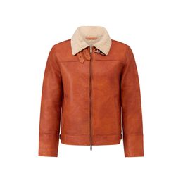 RICANO Herren Bikerjacke "Lederjacke Alvaro", braun, Gr. XXXL, Obermaterial: 100% Lammnappaleder LANA. Futter: 100% Polyester PES., Jacken,