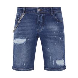 2Y Premium Herren Shorts "2Y Premium Herren 2Y Jeans Shorts", blau, Gr. 33, unifarben, 97% Baumwolle, 3% Elasthan, Hosen