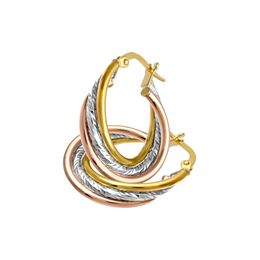 Diamant Leternel Ohrringe 'Creolen aus 375 Gelbgold' Damen Gr&ouml;&szlig;e One Size bunt