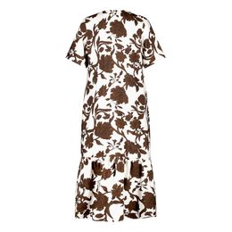 Cartoon Damen Midikleid "Damen mit Volant", braun, Gr. 34, Obermaterial: 91% Viskose, 09% Polyamid, Kleider