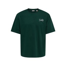 Only & Sons ONLY & SONS Herren T-Shirt "ONSPARKS GALLERY AIR BOXY SS TEE NOOS"pine grove print:gallery, Gr. XL, bedruckt, Jersey, Obermaterial: 50% Baumwolle,