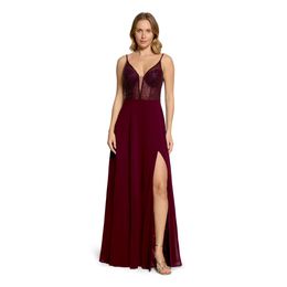 Vera Mont Damen Abendkleid "Damen mit Stickerei"deep dahlia, festlich, Gr. 42, Obermaterial: 100% Polyester. Besatz: 100% Polyamid. Futter: 100%