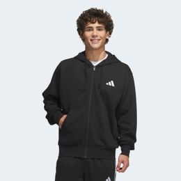 Herren Kapuzensweatjacke "M FEELCOZY FZ", schwarz, Gr. S, adidas Sportswear, Obermaterial: 70% Baumwolle, 30% Polyester, Sweatjacken, mit angesetzten