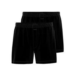 Ammann Herren Boxershorts "2er Pack Boxer Short Day Modern", Gr. 8, schwarz, Obermaterial: 100% Baumwolle CO., Unterhosen