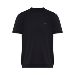BOSS Green Herren Kurzarmpullover "KN_Momentum-Lite TS", schwarz, Gr. L, unifarben, Strick, Obermaterial: 60% Baumwolle, 40% Polyester, Pullover,