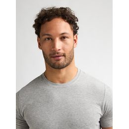 Herren T-Shirt "Men Body Fit V-Neck - 2PACK"light grau melee, Gr. S, PETROL INDUSTRIES, Jersey, Obermaterial: 90% Baumwolle, 10% Viskose, Shirts,
