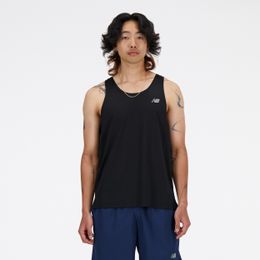 New Balance Herren Lauftop "Sport Essentials Tank Mens TOP-36317", schwarz, Gr. XXL, unifarben, Jersey, Obermaterial: 100% Polyester, Tops, mit Label