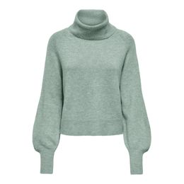 Only Damen Rollkragenpullover "ONLOLIVIA LS ROLL NECK CC KNT", gr&uuml;n, Gr. M, meliert, Strick, Obermaterial: 84% Polyester, 7% Polyacryl, 5% Wolle, 4%