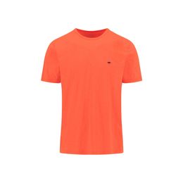 Fynch-Hatton Herren T-Shirt, orange, Gr. L, unifarben, Jersey, Obermaterial: 100% Baumwolle, Shirts, regular fit, unifarben, mit Logo Stickerei
