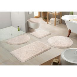 Badematte Kleine Wolke, H:40mm, beige, Polyester, Badematten, "Mellow, Badvorleger, Badezimmer Teppich", Badteppich, Uni-Farben, weich, rechteckig &