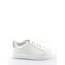 Sixth Sens Sneakers in Wei&szlig;/ Silber - 54% | Gr&ouml;&szlig;e 36 | Damen-sneakers