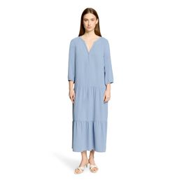 Cartoon Damen Midikleid "Damen mit 3/4 Arm"rain washed, Gr. 42, Obermaterial: 100% Polyester, Kleider