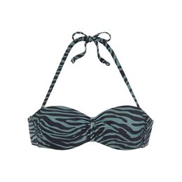 Venice Beach Bikini-Oberteil in Schwarz/ Oliv - 60% | Gr&ouml;&szlig;e 38D-Cup | Damen-bademode