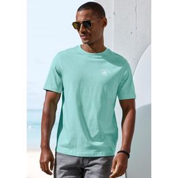 Beach Time BEACHTIME Herren T-Shirt "sommerliches Shirt mit modischem Surfer Print", gr&uuml;n, Gr. M, Single Jersey, Obermaterial: 100% Baumwolle, Shirts,