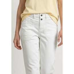 Street One Damen Loose-fit-Jeanssanftes wei&szlig; washed, Gr. 36, unifarben, Jeans, 55% Baumwolle, 21% Polyester, 14% Lyocell, 9% Viskose, 1% Elasthan,