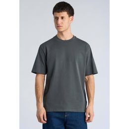 LINDBERGH Herren Kurzarmshirt "T-Shirt (Kurzarm) Oversize Fit", grau, Gr. M, unifarben, Obermaterial: 100% Baumwolle, Shirts