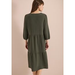 Cecil Damen Midikleid, gr&uuml;n, Gr. XXL, unifarben, Web, 100% Baumwolle, Kleider, knielang