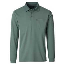 Casamoda Herren Langarm-Poloshirt "Casamoda Polo-Shirt Langarm uni", gr&uuml;n, Gr. XL, 60% Baumwolle, 40% Polyester, Shirts