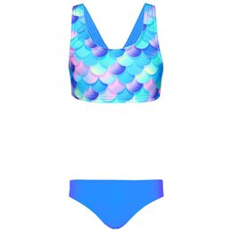 AQUARTI M&auml;dchen Bustier-Bikini "Bikini M&auml;dchen Sport Bikini Racerback Bustier & Bikinislip", lila, Gr. 140, Obermaterial: 80% Polyamid PA. 20%
