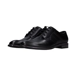 Bugatti Herren Schn&uuml;rschuh, Gr. 40, schwarz, Nappaleder, festlich, Schuhe, Business-Schn&uuml;rer, Anzugschuh, Festtagsschuh in eleganter Optik
