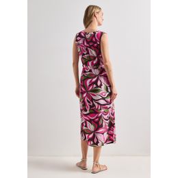 Street One Damen Midikleid, bunt, Gr. 44, gebl&uuml;mt, Stoff, 100% Viskose, Kleider, aus Viskose