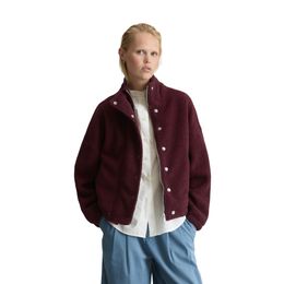 Marc O'Polo Damen Sweatjacke "aus recyceltem Polyester", rot, Gr. M, MARC O'POLO DENIM, unifarben, Obermaterial: 100% Polyester, Sweatjacken