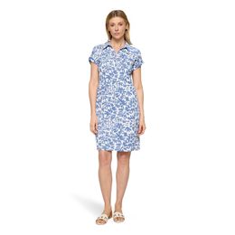 Cartoon Damen Druckkleid "Damen mit &uuml;berschnittenen &Auml;rmeln", blau, Gr. 36, Obermaterial: 98% Polyester, 2% Elasthan, Kleider