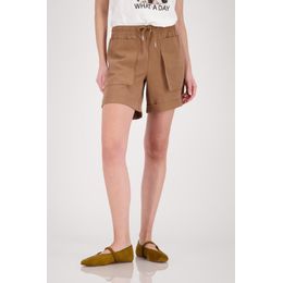 monari Damen Shorts "Hose aufgesetzte Taschen", braun, Gr. 38, unifarben, Web, Obermaterial: 92% Modal, 8% Polyester, Hosen, Regular fit mit
