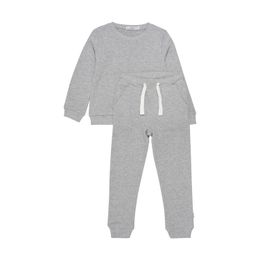 Minymo M&auml;dchen Langarmshirt & Hose "Hausanzug MISweat", grau, Gr. 92, Obermaterial: 60% Baumwolle CO. 40% Polyester PES., KOB Set-Artikel