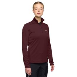Vaude Damen Langarmshirt "WOMEN'S LIVIGNO HALFZIP II", braun, Gr. 34, Obermaterial: 89% Polyester, 11% Elasthan, Shirts, mit Rei&szlig;verschluss, hoch