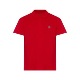 Lacoste Herren Poloshirt, rot, Gr. 3, unifarben, Feinripp, Obermaterial: 57% Baumwolle, 32% Polyester, 11% Elasthan, Shirts, Polokragen, Regular Fit,
