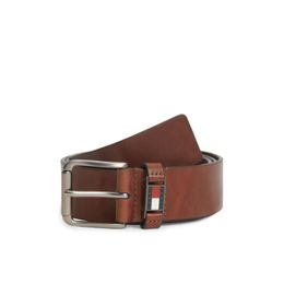 Tommy Jeans Herren Lederg&uuml;rtel "TOMMY ROLLER"winter cognac, Gr. 105, unifarben, B&uuml;ffelleder, G&uuml;rtel, Regular fit und gr&ouml;&szlig;enverstellbar