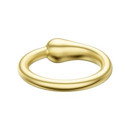 Emporio Armani Damen Fingerring, 18, Metallgelbgoldfarben, Metall, Fingerringe