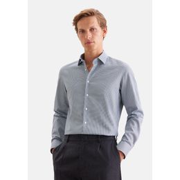 Seidensticker Herren Businesshemd "Schwarze Rose", grau, Gr. 40, bedruckt, 100% Baumwolle, Hemden, Slim 1/1 Kentkragen Druck