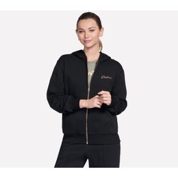 Skechers Damen Trainingsjacke "SKECH-SWEATS SIGNATURE FZ HOODIE", schwarz, Gr. S, Obermaterial: 70% Baumwolle, 30% Polyester, Jacken, mit Kapuze, aus