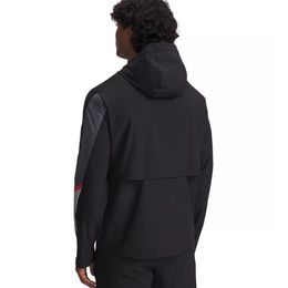 Under Armour Herren Laufjacke "UA VELOCITI STORM HOODED JKT"schwarz, castlerock, reflective, Gr. XL, Obermaterial: 87% Polyester, 13% Elasthan,