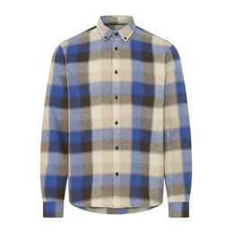 Blend Herren Langarmhemd "BHCODY SHIRT", blau, Gr. XXL, kariert, Web, Obermaterial: 75% Polyester, 25% Baumwolle, Hemden, Materialmix, regular fit
