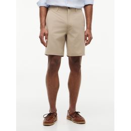 Tommy Hilfiger Herren Chinoshorts "DOVER", beige, Gr. 38, Web, Obermaterial: 72% Polyester, 19% Baumwolle, 9% Elasthan, Hosen, mit Flag-Stickerei