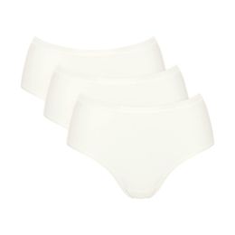 Sloggi Damen Midislip "GO Daily Cotton", Gr. L, wei&szlig;, Single Jersey, Obermaterial: 95% Baumwolle, 5% Elasthan, unifarben, Unterhosen, Glanz-Effekt