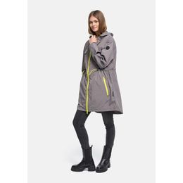 Marikoo Damen Outdoorjacke "Tr&uuml;ffelbonbon"grau, Gr. L, Obermaterial: 100% Polyester. Kapuze: 62% Polyester, 33% Baumwolle, 5% Elasthan. Wattierung:
