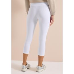 Cecil Damen Leggingswei&szlig;, Gr. L, unifarben, Web, Obermaterial: 95% Baumwolle, 5% Elasthan, Hosen, in 3/4-L&auml;nge