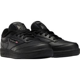 Reebok CLASSIC Kinder Sneaker "CLUB C", Gr. 32, schwarz, Leder, Synthetik, Schuhe