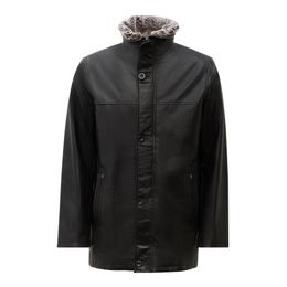 RICANO Herren Kurzmantel "Ledermantel Jemenez", schwarz, Gr. S, Obermaterial: 100% Lammnappaleder LANA. Futter: 100% Polyester PES., M&auml;ntel,