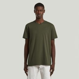 G-Star Raw G-STAR Herren T-Shirt "Base-S T-Shirt", gr&uuml;n, Gr. M, unifarben, Jersey, Obermaterial: 100% Baumwolle, Shirts, mit kleinem Logo-Detail