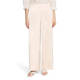 Betty Barclay Damen Marlene-Hose "Damen mit elastischem Bund"grau beige, Gr. 38, Satin, Obermaterial: 100% Polyester, Hosen