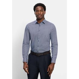 OLYMP Herren Businesshemd "OLYMP Level Five 24/Seven, Body Fit, Kent", blau, Gr. 41, 64% Baumwolle, 27% Polyester, 9% Elasthan, Hemden