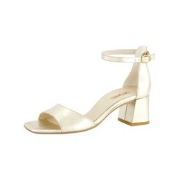 Paul Green Damen Riemchensandale "Paul Green Sandalen Leder", Gr. 40,5, grau, Leder, Schuhe